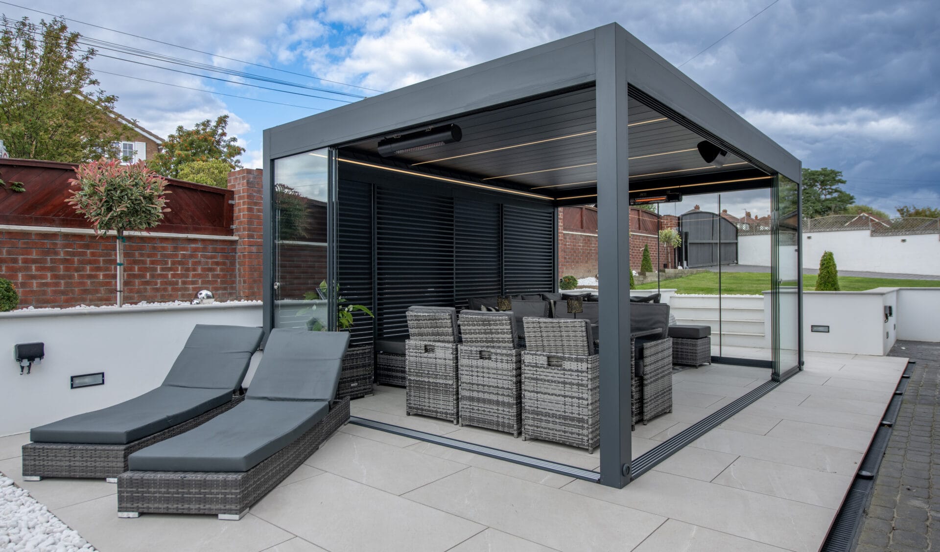 Louvre Roof Pergolas - Exterior Spaces from Express
