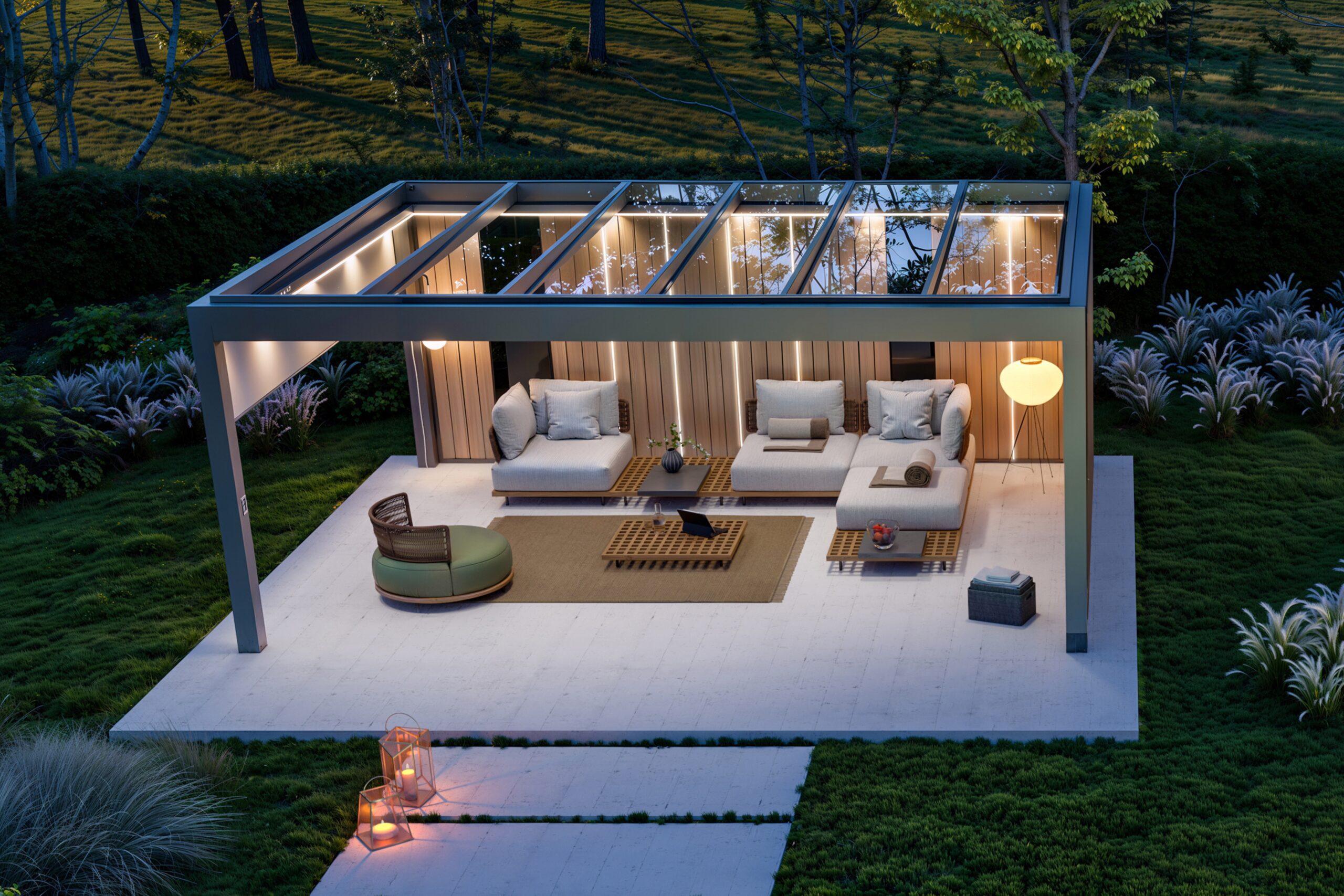 Glass Roof Pergolas - Exterior Spaces from Express